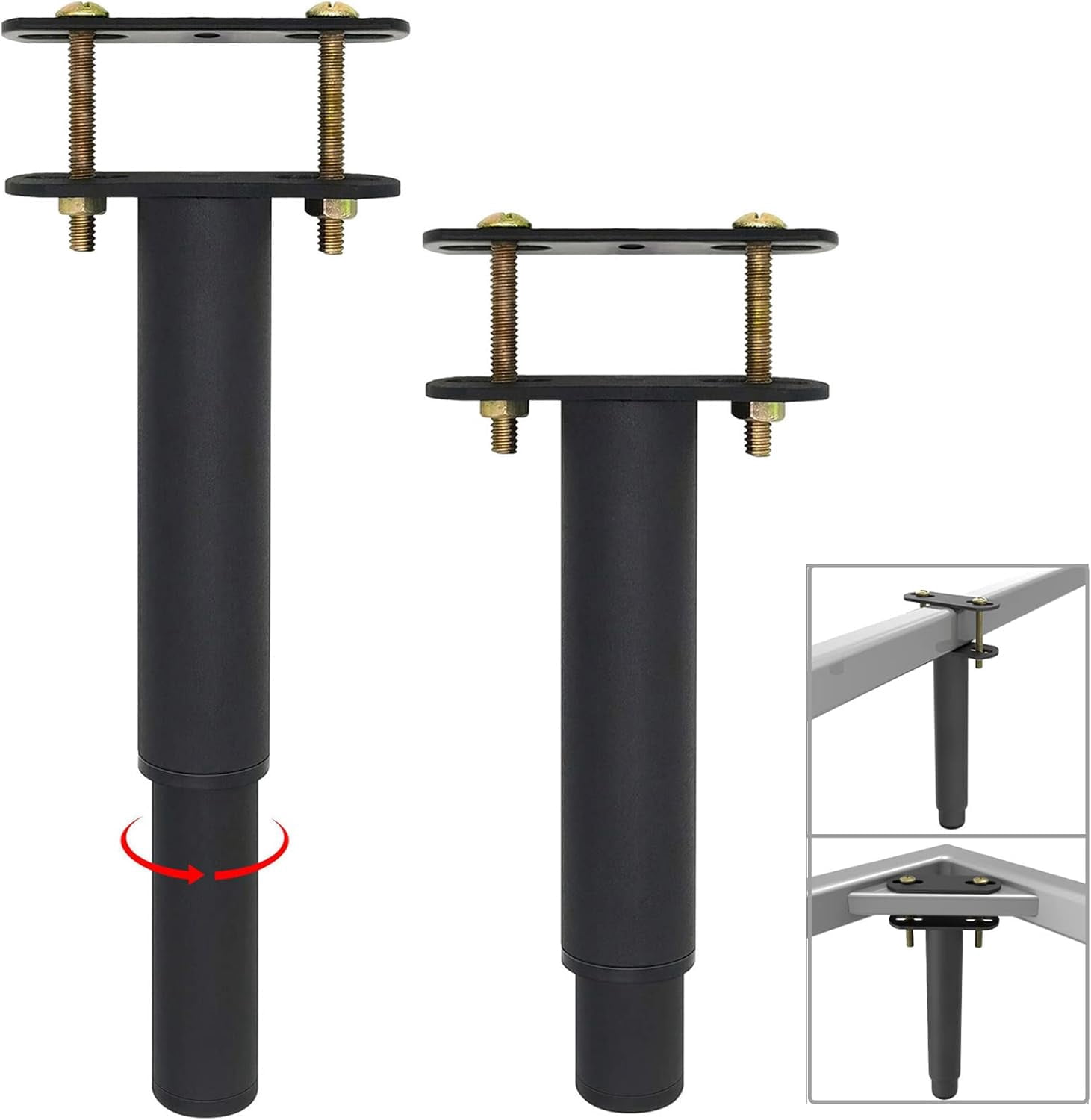 4PCS (10"-17") Adjustable Height Center Support Leg for Bed Frame, Bed ...