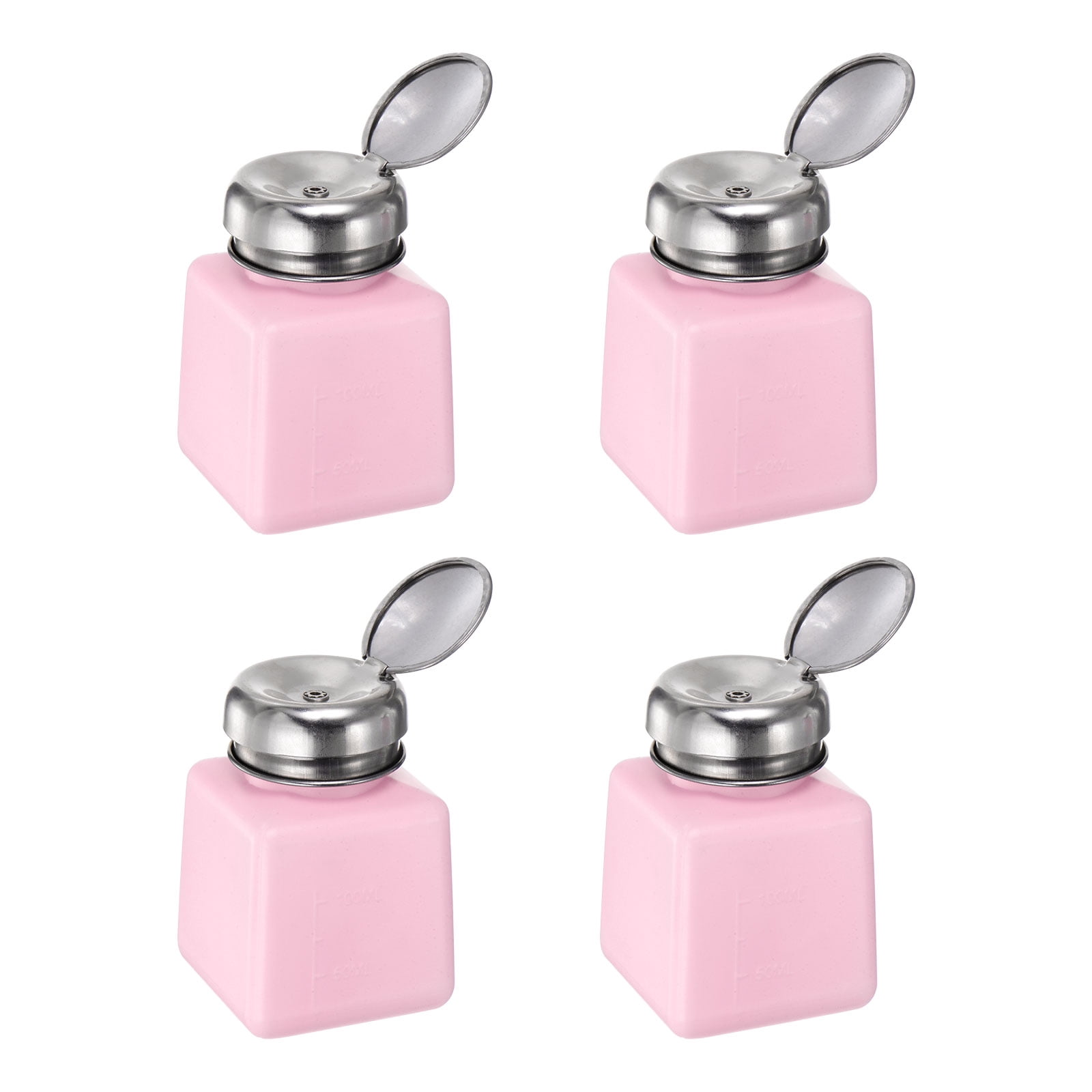 4PCS 100ML(3.4oz) Push Down Alcohol Dispenser Pump Liquid Press Empty ...