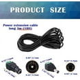 4PCS 10FT(3m) 12V DC Power Extension Cable with Power Jack Adapter ...