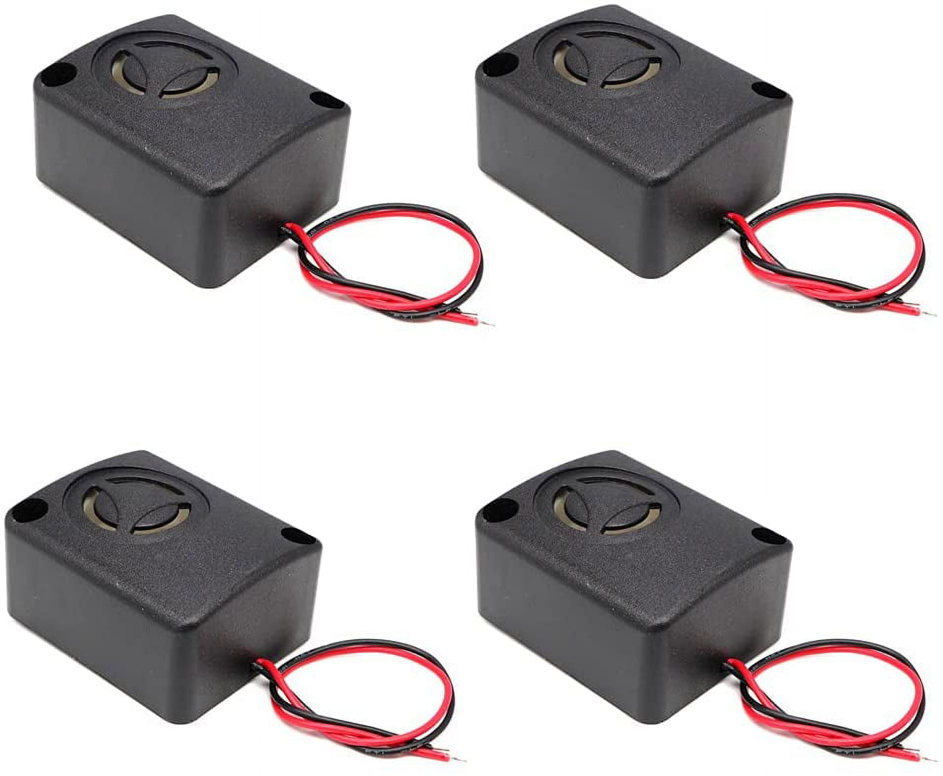 4PCS 110dB Electronic Black Mini Piezo Alarm Siren DC 12V Insurance ...