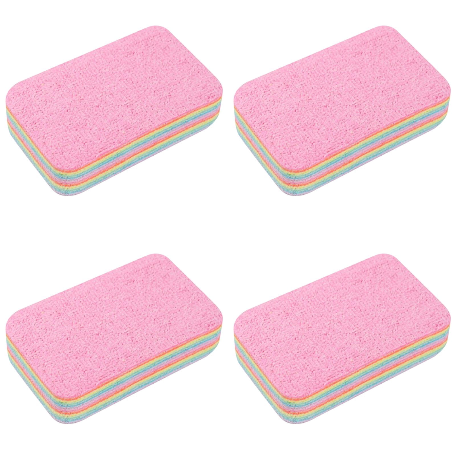 4PCS 12 Layer Microfiber Sponge, Rainbow MultiLayered Tear-Off Rags ...