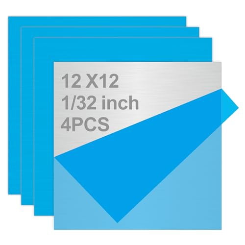 4PCS 12"x12"x1/32 Stainless Steel Metal Plates for Magnetic Mount Board ...