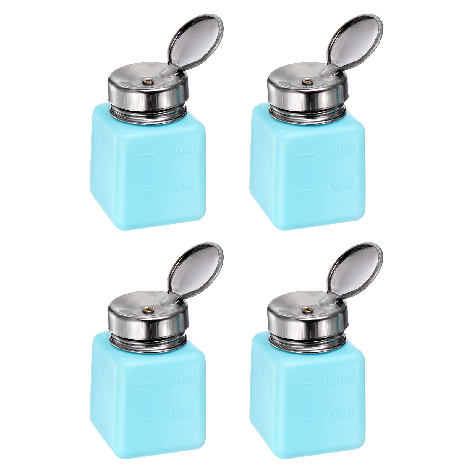 4PCS 120ML(4oz) Push Down Alcohol Dispenser Pump Liquid Press Empty ...