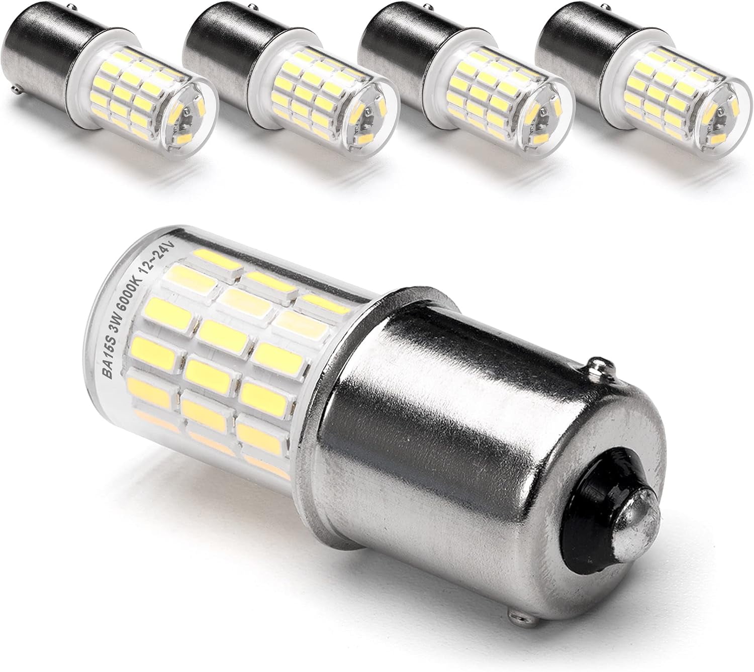 4PCS 12V 1156 BA15S Red 1003 1141 7506 LED Bulbs Brilliant Red,DC ...