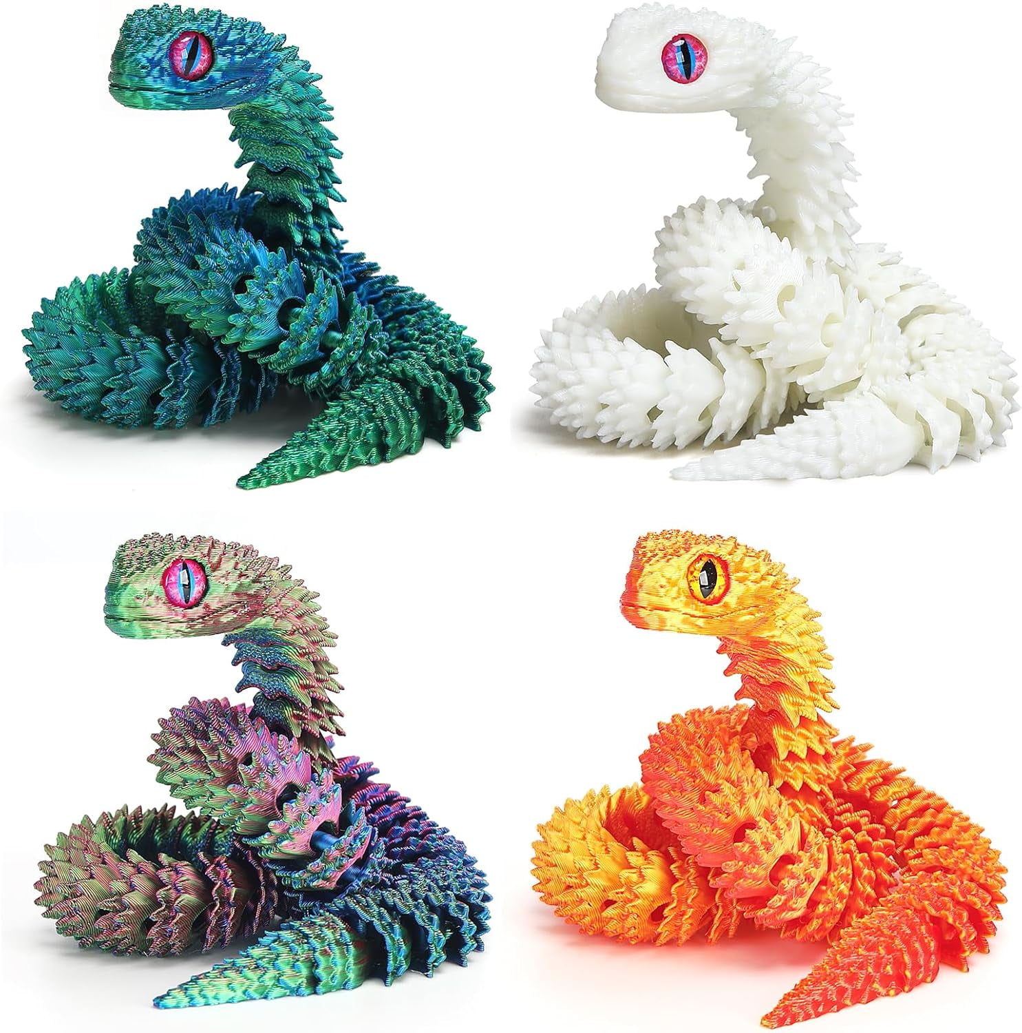 4PCS 12in 3D Printed Snake,Easter Basket Stuffers Toys, Prefilled ...