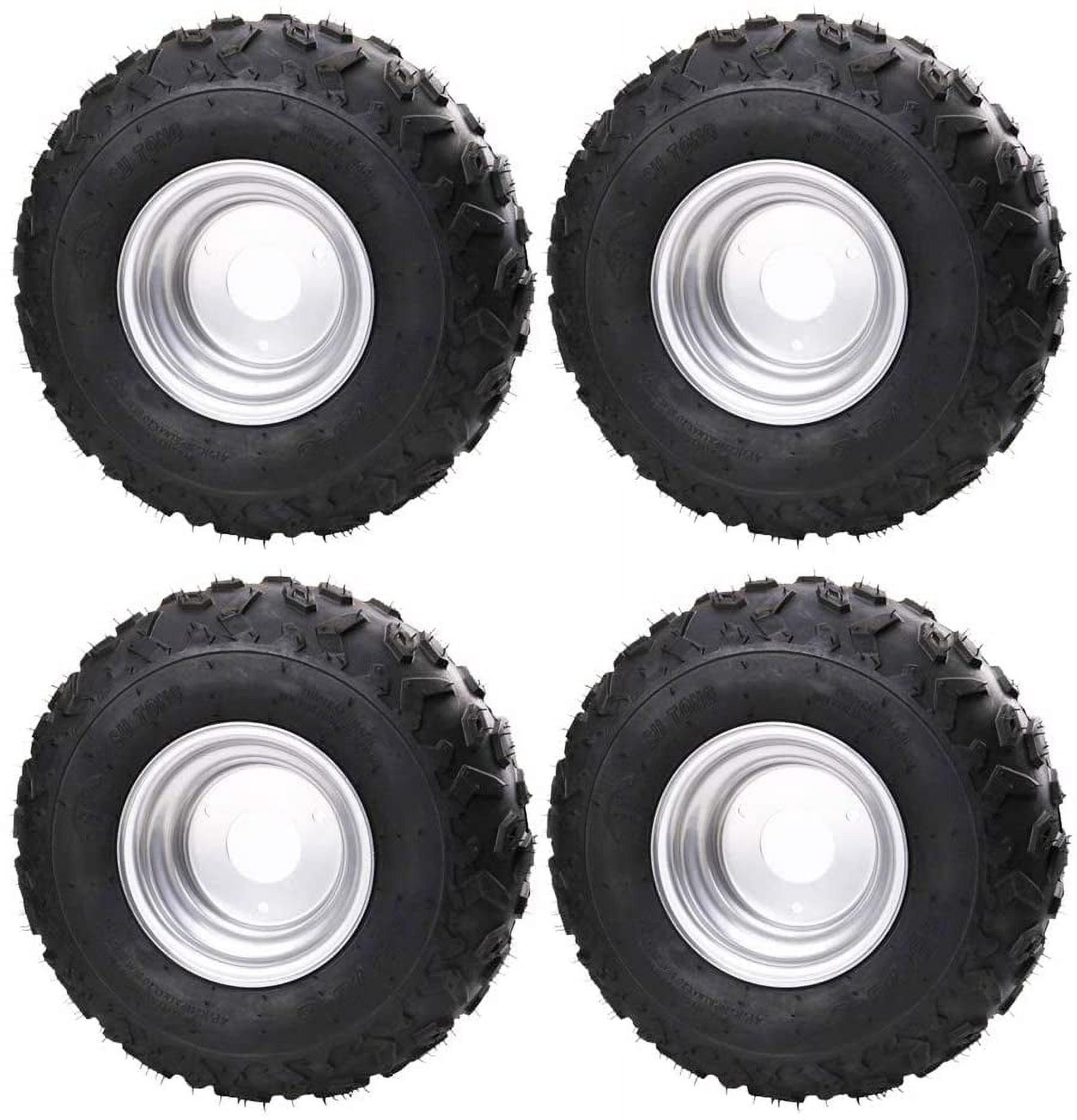 4PCS 145/70-6 Tires With 6 inch Wheels Rims for ATV Go Kart - Walmart.com