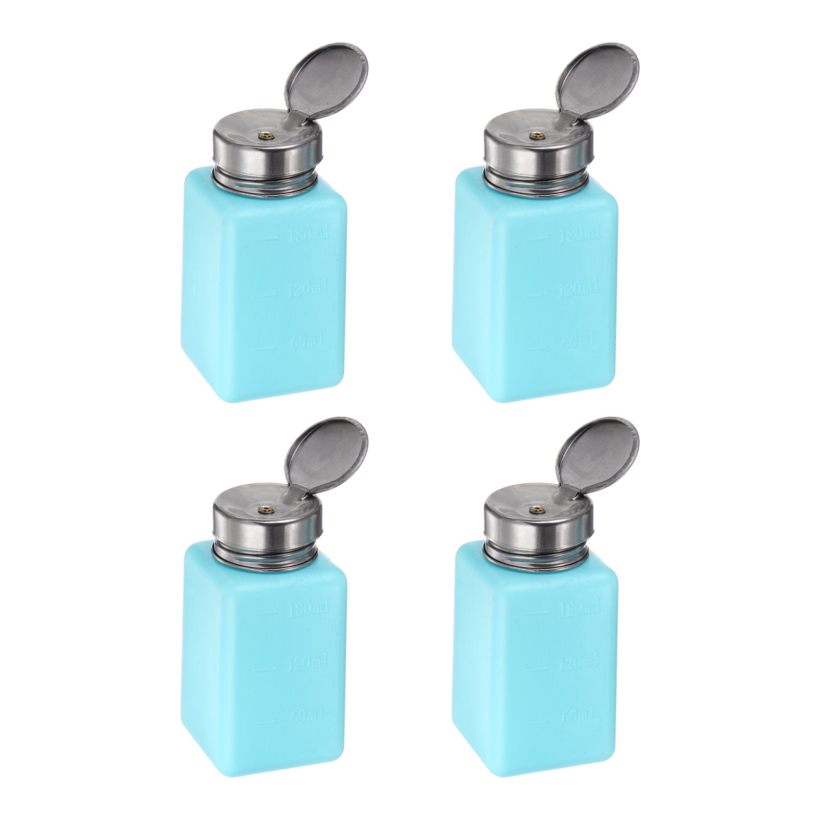 4PCS 180ML(6oz) Push Down Alcohol Dispenser Pump Liquid Press Empty ...