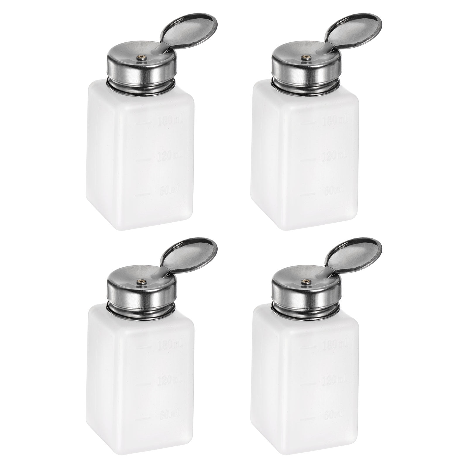 4PCS 180ML(6oz) Push Down Alcohol Dispenser Pump Liquid Press Empty ...