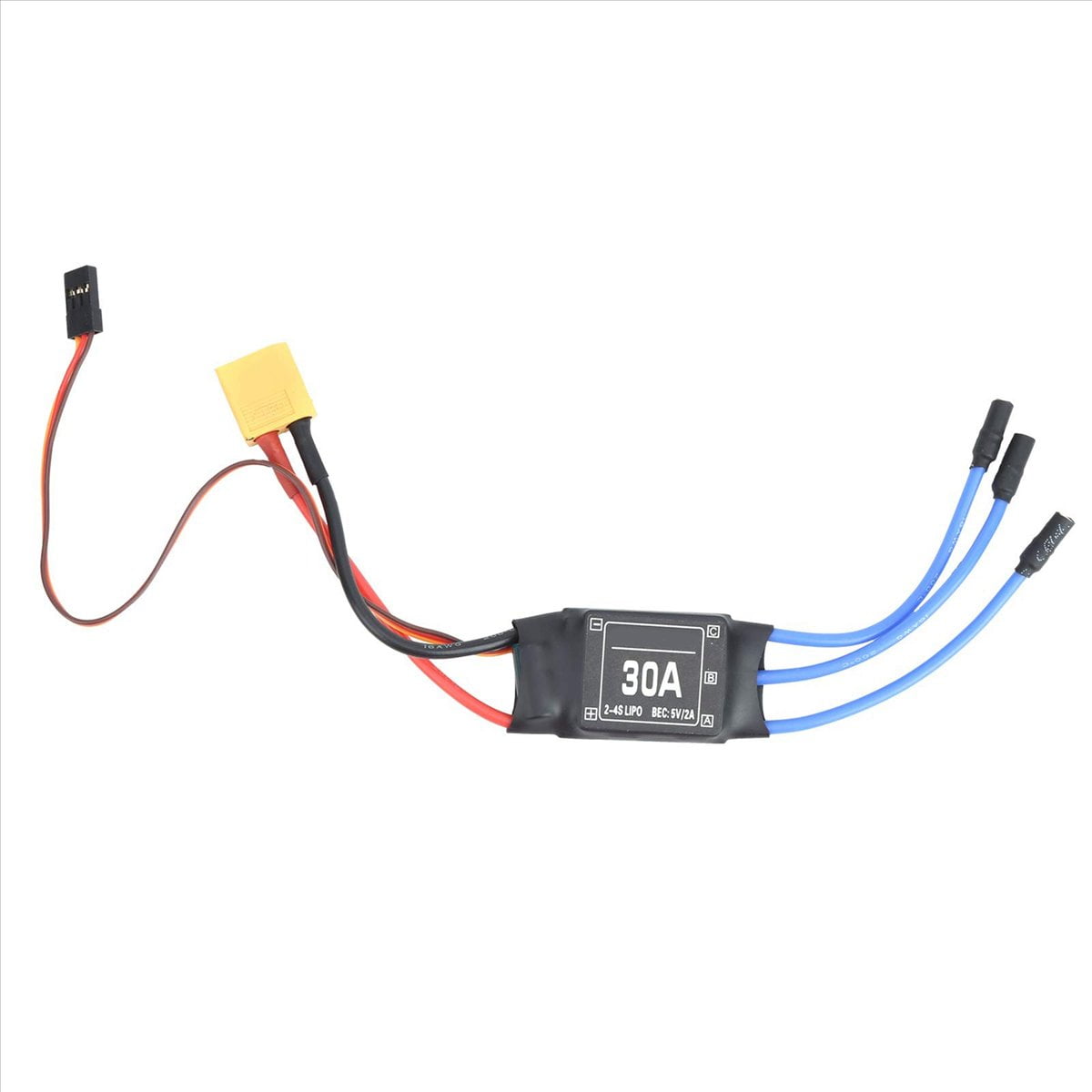 4PCS 2-4S 30A RC Brushless ESC XT60 Electric Speed Controller 5V 2A for ...
