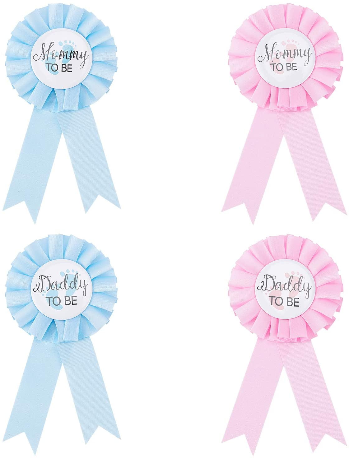 4PCS 2 Colors Daddy to be & Mommy to be Tinplate Badge Pin - Baby ...