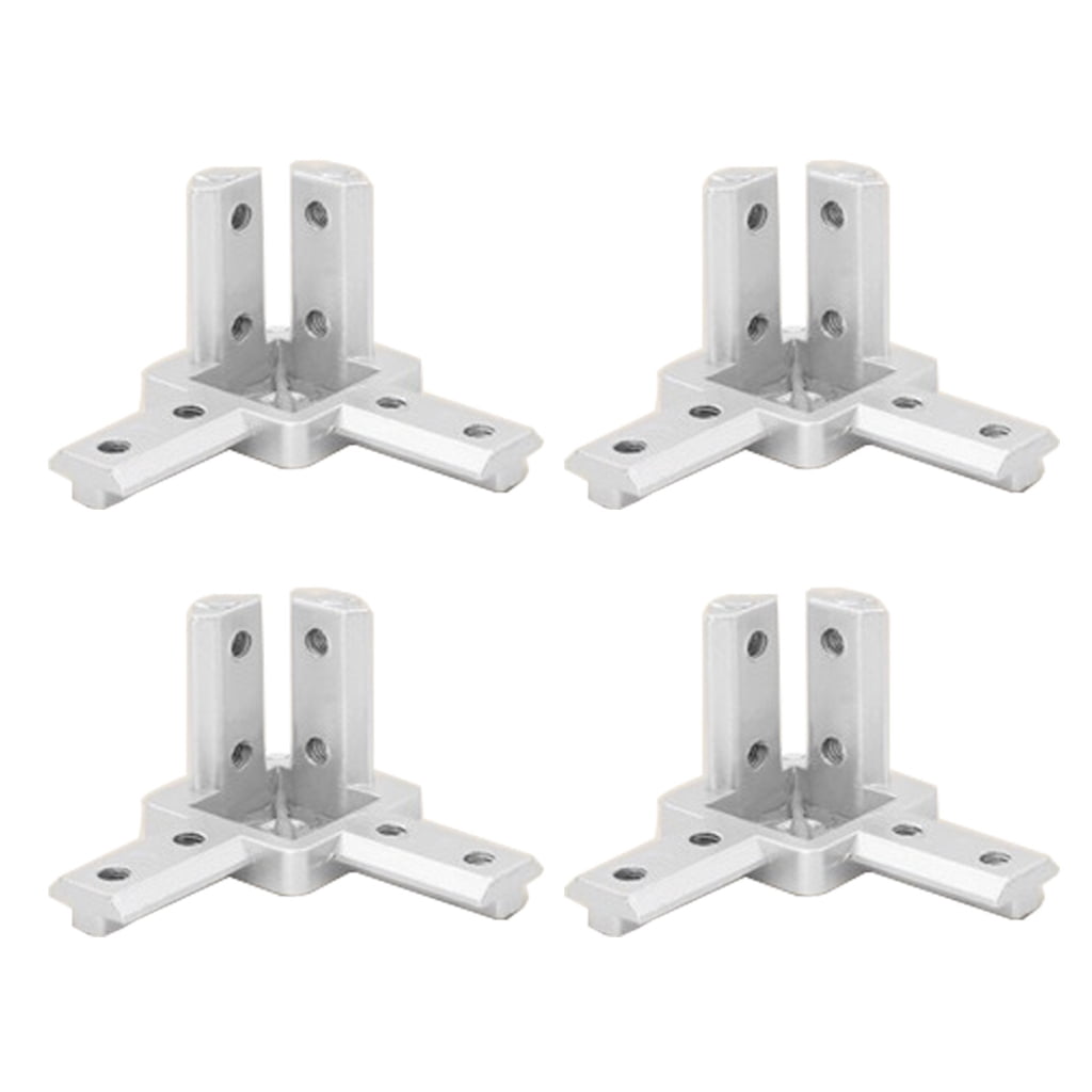 4PCS 2020/3030/4040 Aluminum Profile 3-way End Corner Bracket Connector ...