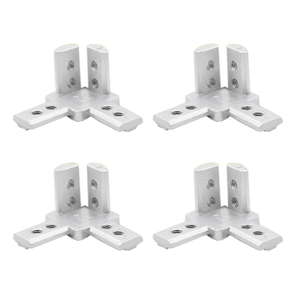 4PCS 2020/3030/4040 Aluminum Profile 3-way End Corner Bracket Connector ...