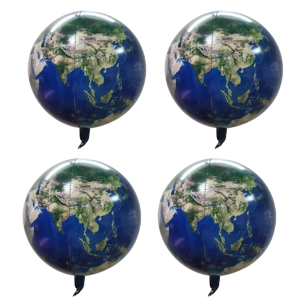 4PCS 22 inch 4D Aluminum Foil Balloon Earth Shape Decoration Party ...