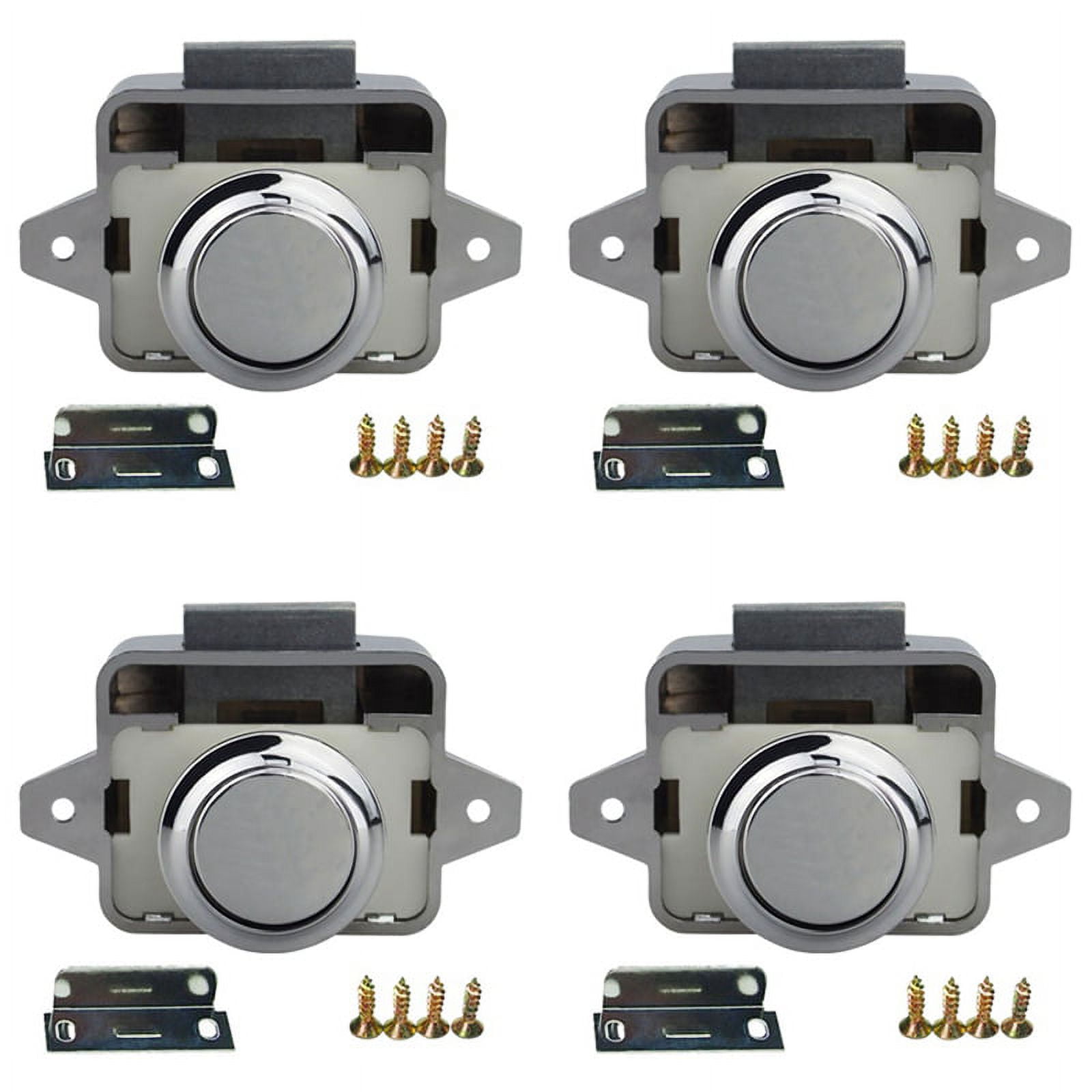 4PCS 26mm Push Lock Latch Button Catch Lock RV Cabinet Cupboard Door ...