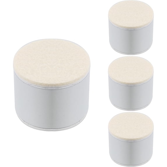 4PCS 2Inch Self-Adhesive Round Furniture Riser, White Carbon Steel Bed ...