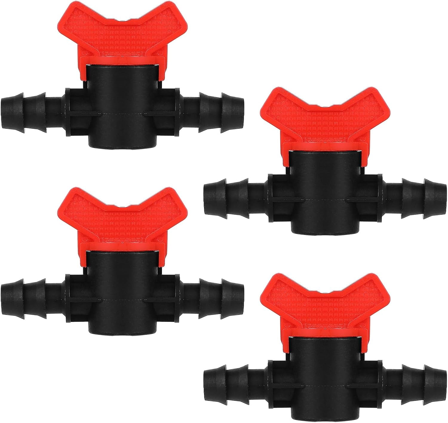 4PCS 3/8“ ID in Line Hose Barbed Ball Valve Shut-Off Switch with Hose ...