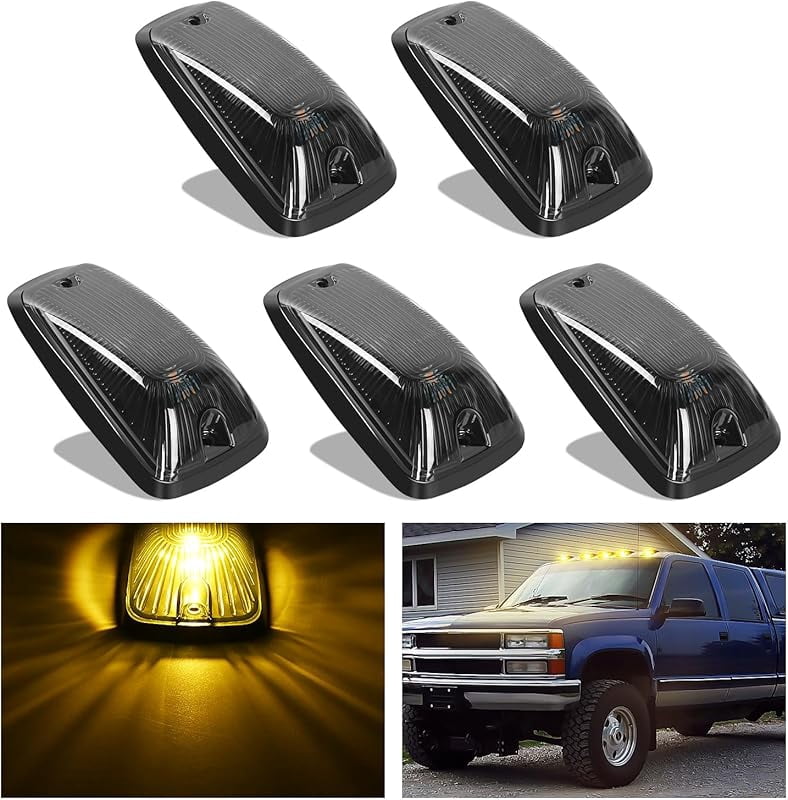 4PCS 3.9 Inch 3 Led Truck Trailer Light Front Rear LED Side Marker ...