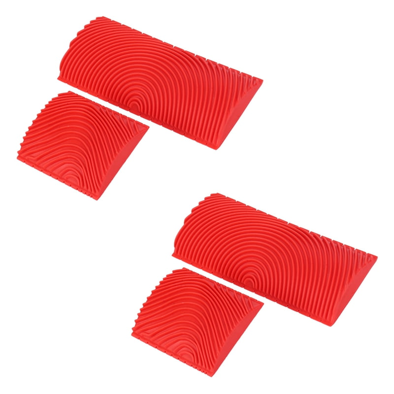 4PCS 3 Inch 6 Inch Imitation Wood Grain Paint Roller Brush Wall ...