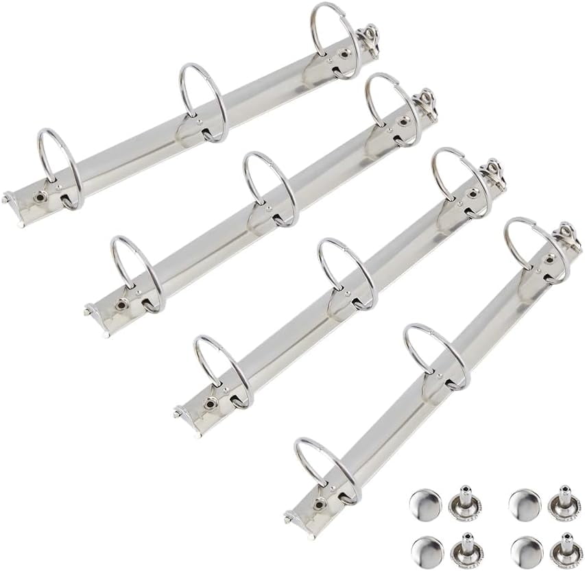 4PCS 3-Ring Binder Mechanism A4 Notebook Mechanism Replacement Kit ...