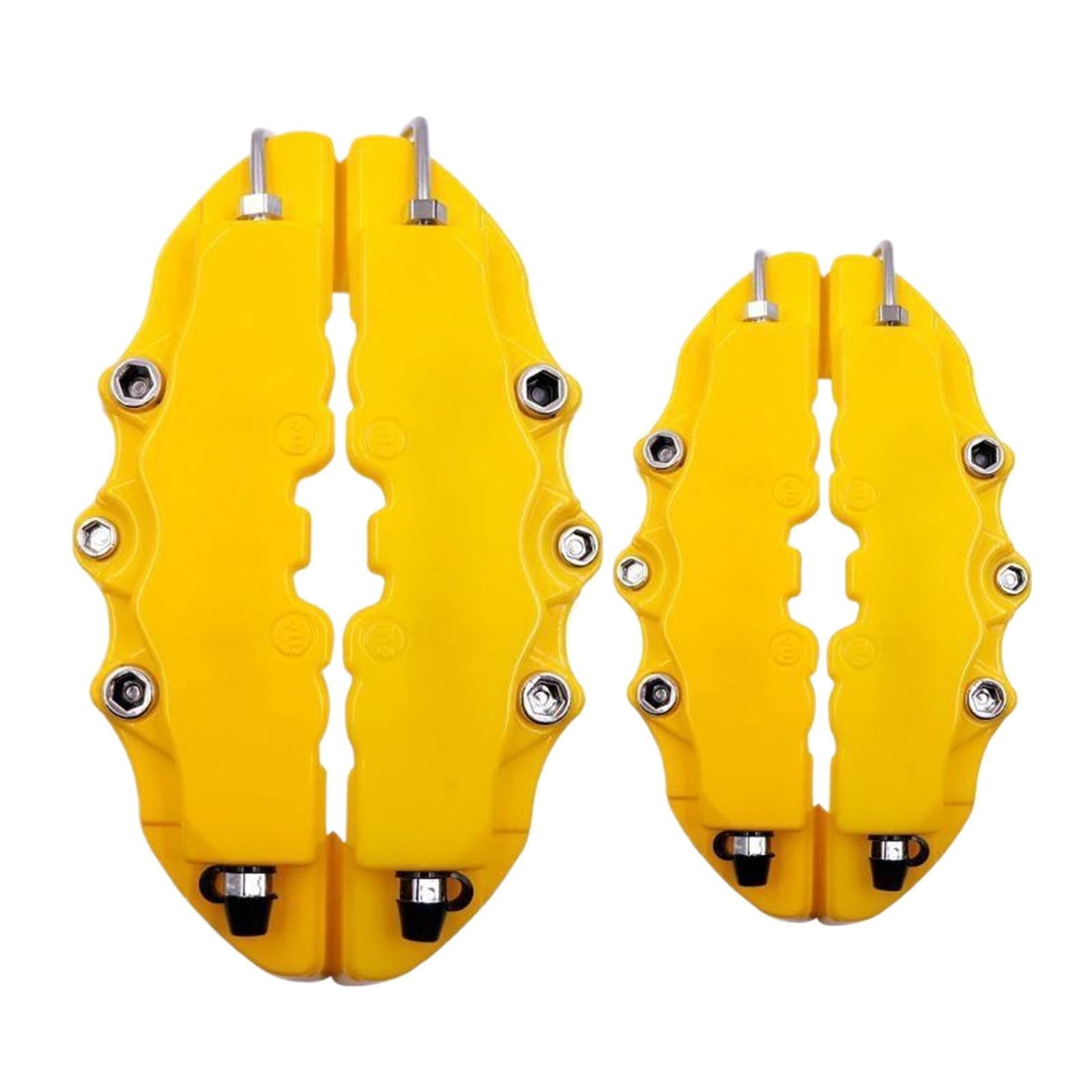 4PCS 3D Universal Yellow Style Car Disc Brake Caliper Covers Front ...