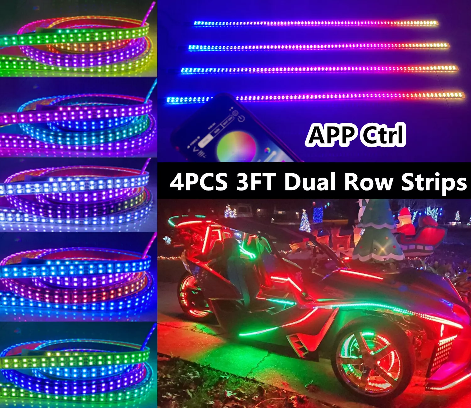 Tzvmnylighting - 4PCS 3FT 36" Double Row Fantasy Symphony CHASING Dream ...