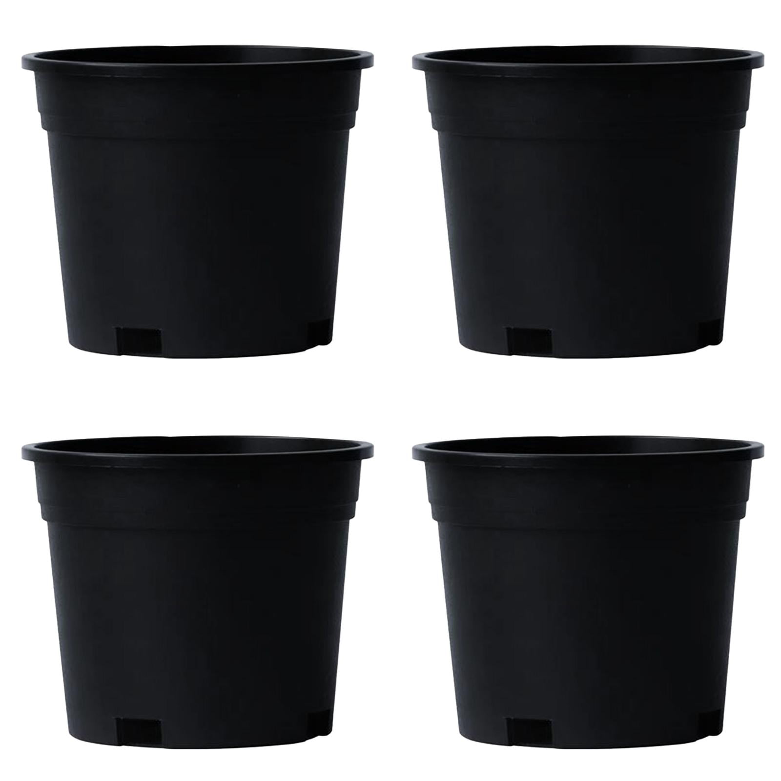 4PCS 4 Gallon Plastic Nursery Pots - Flexible Seed Starter Pots with ...