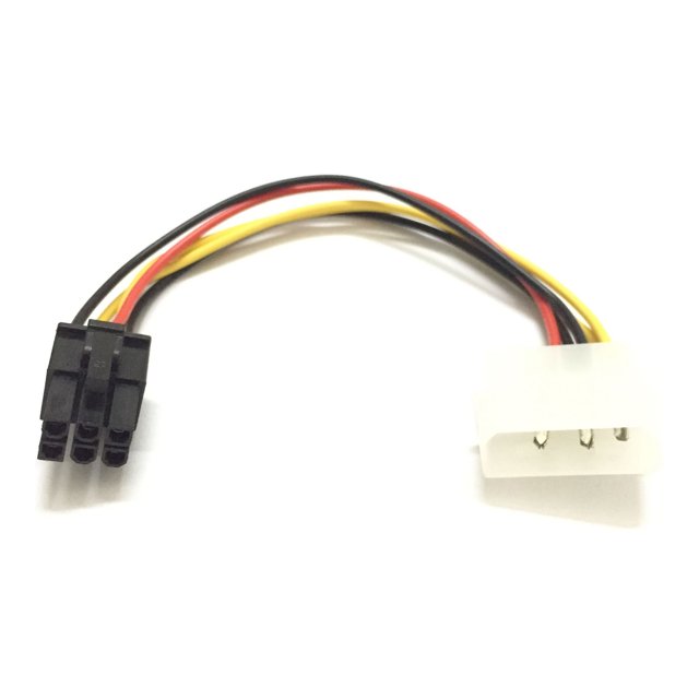 4PCS 4 Pin to 6 Pin PCI-Express Video Card Power Converter Adapter ...
