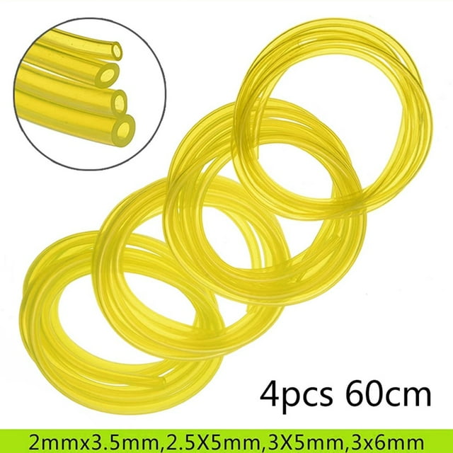 4PCS 4 Sizes Fuel Line Hose Gas Pipe Tubing For Trimmer Chainsaw Blower ...