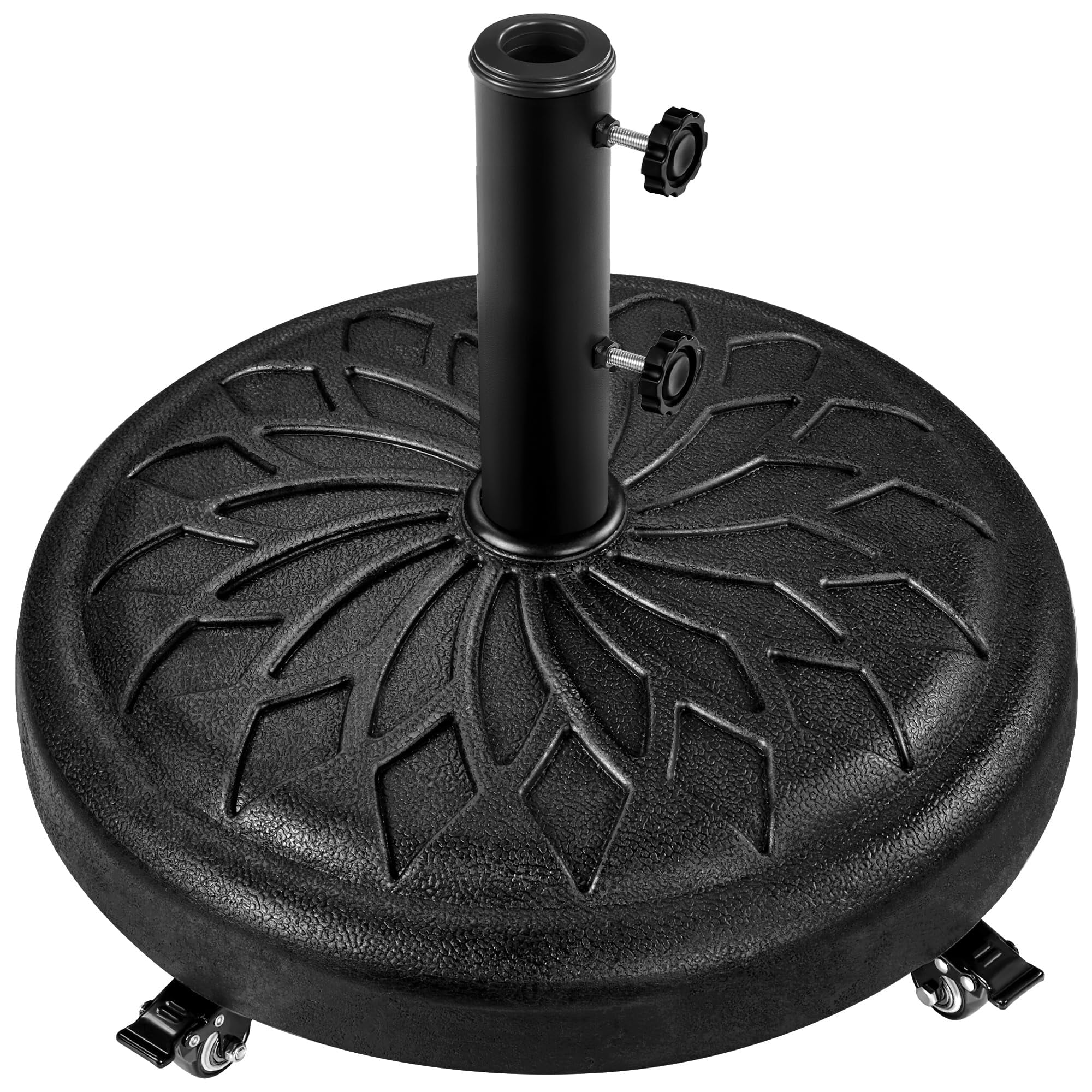 4PCS 45lbs Heavy Duty Round Umbrella Base, Patio Umbrella Stand with 4 ...