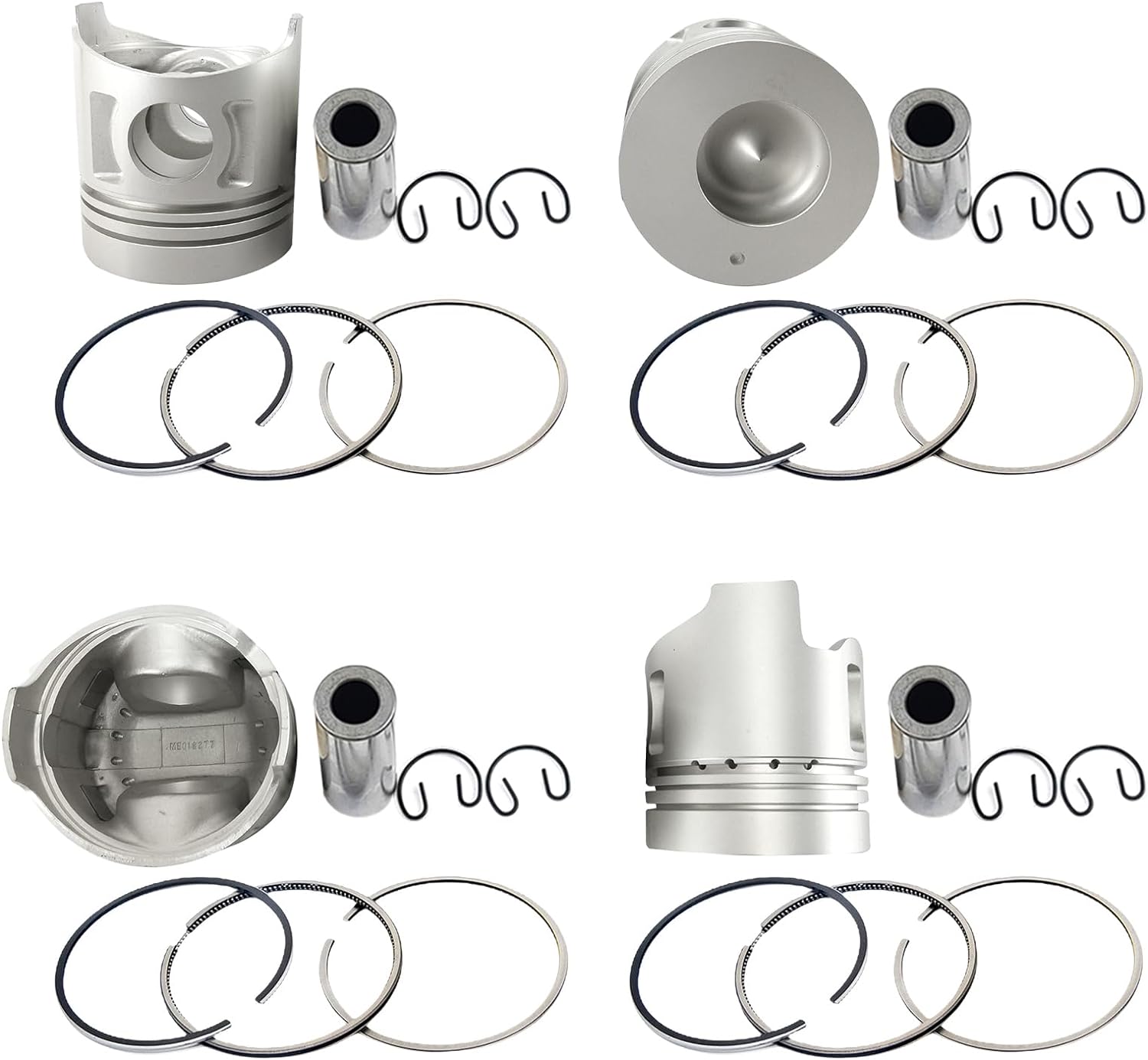 4PCS 4D32 Piston + Piston Rings For Mitsubishi 4D32 4D32T Engine For ...