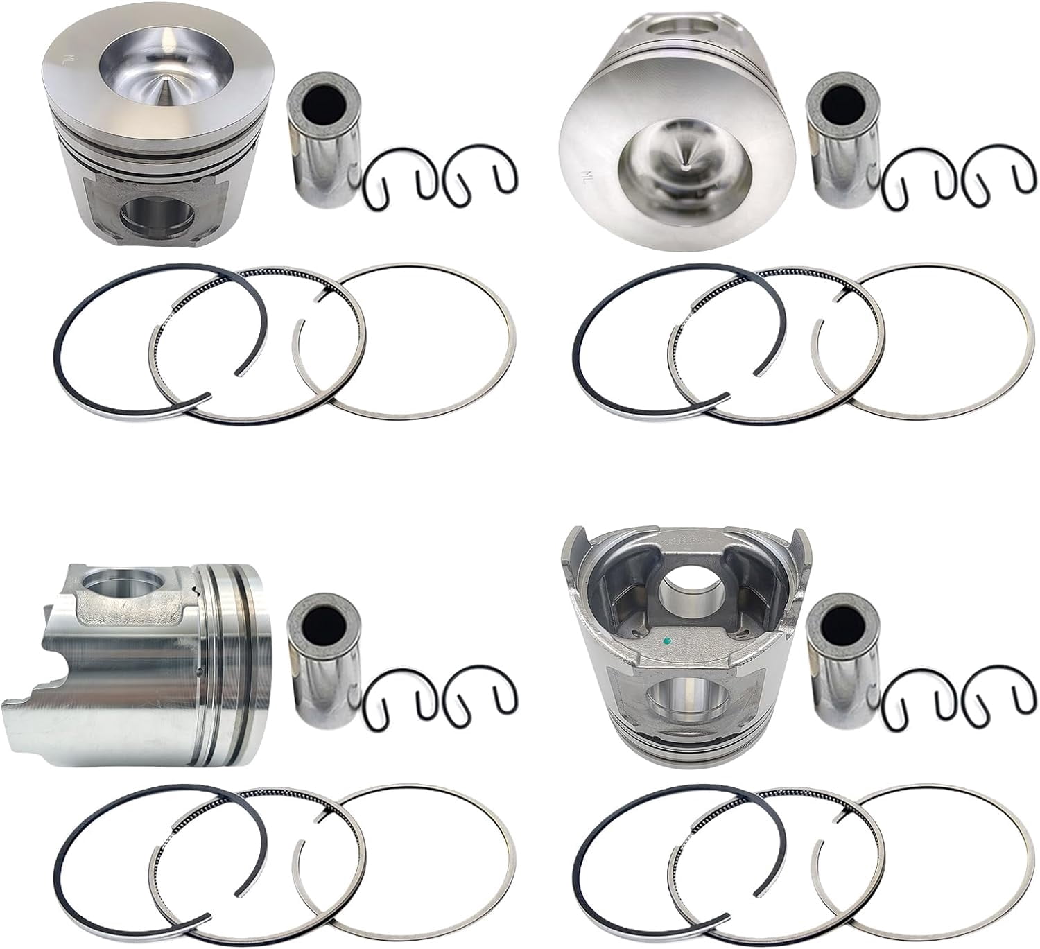 4PCS 4TNV106 Piston+Piston Rings 123907-22081 Combustion Chamber 60.3mm ...