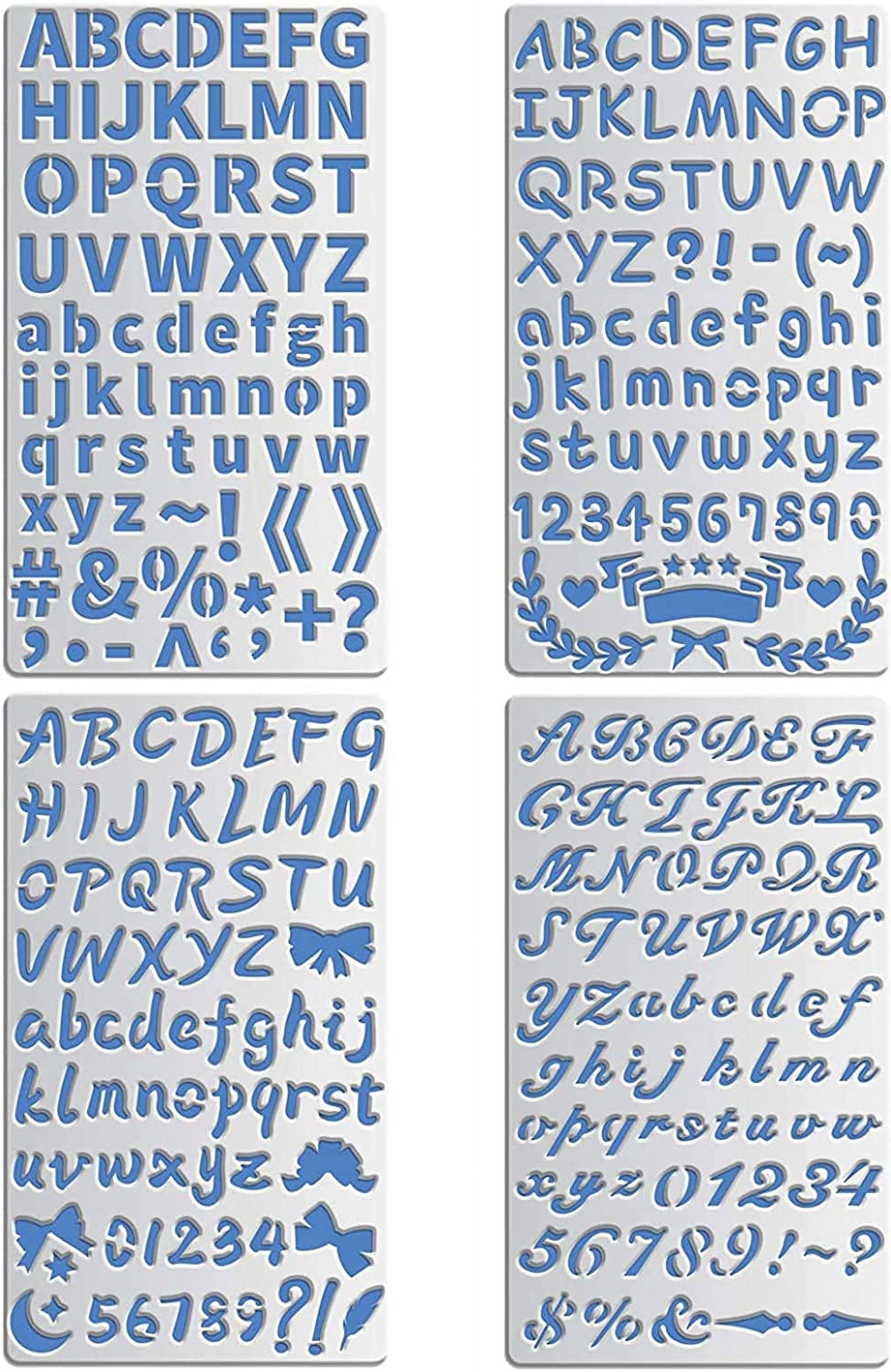 4PCS 4x7 Inch Metal Engraving Stencils Letter Number Metal Stencils for ...