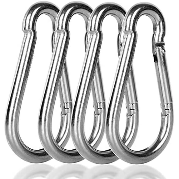 4PCS 5.5inch Spring Snap Hooks Carabiner, M12 Large Carabiner Clip ...