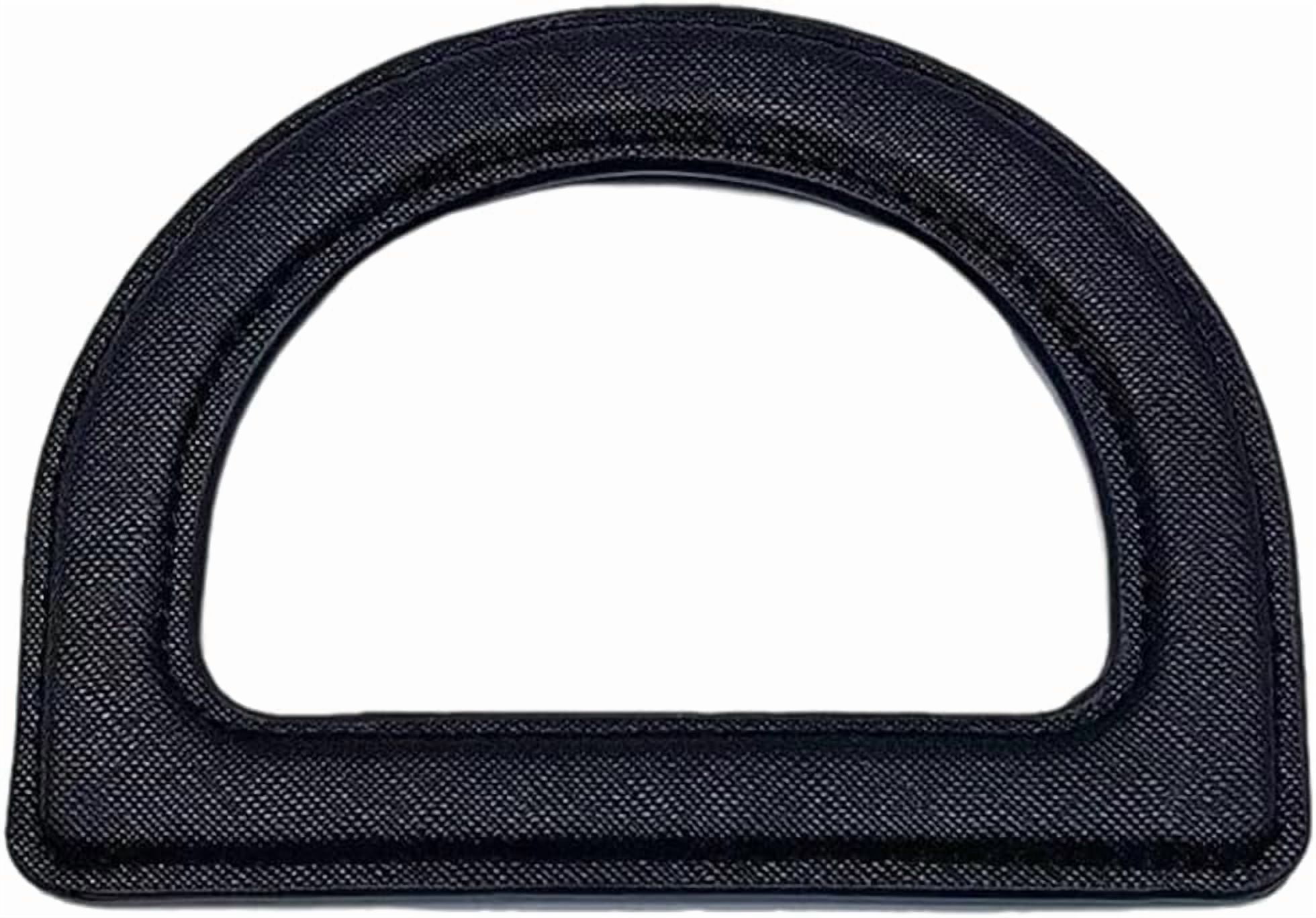4PCS 5 Inch Short PU Leather D-Shaped Purse Handle Replacement Black ...
