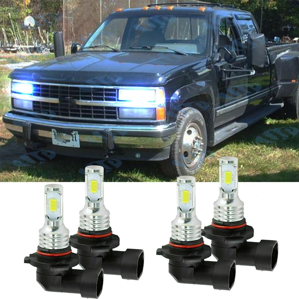 4PCS 6000K LED Headlight Bulbs For 94-98 Chevy C/K Pickup Silverado ...