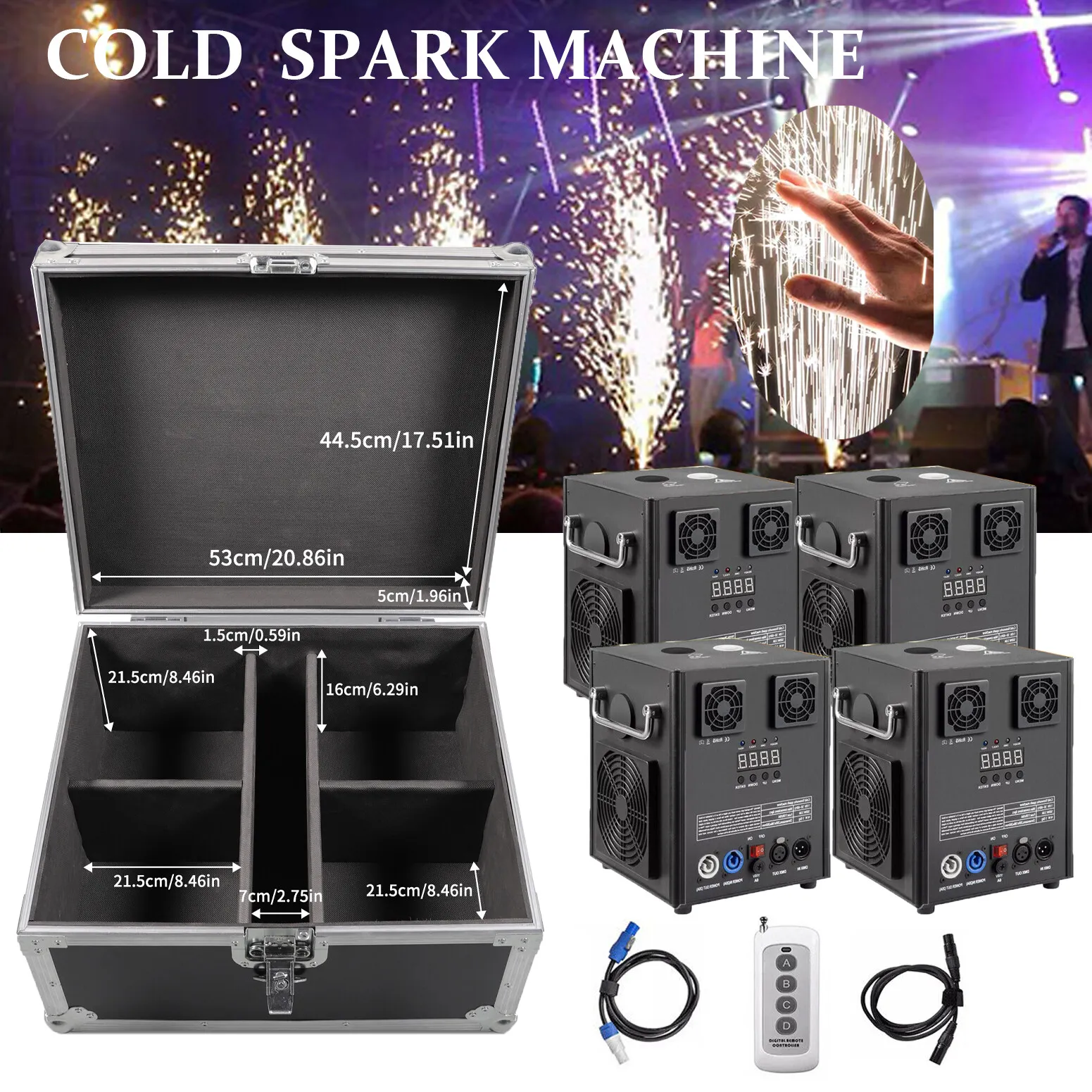 4PCS 700W Cold Spark Machine Stage Effect Firework Machine Wedding Show ...