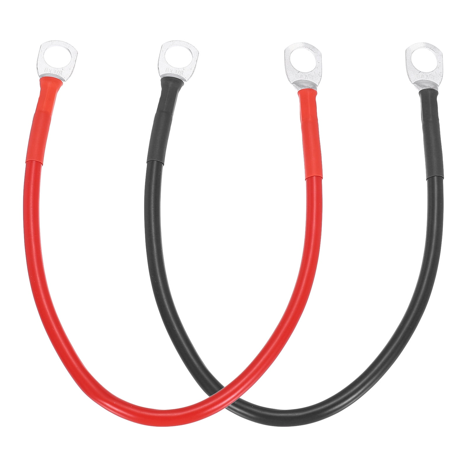 4PCS 8 AWG Battery Cable, 1ft Battery Inverter Cables with 3/8" Ring ...