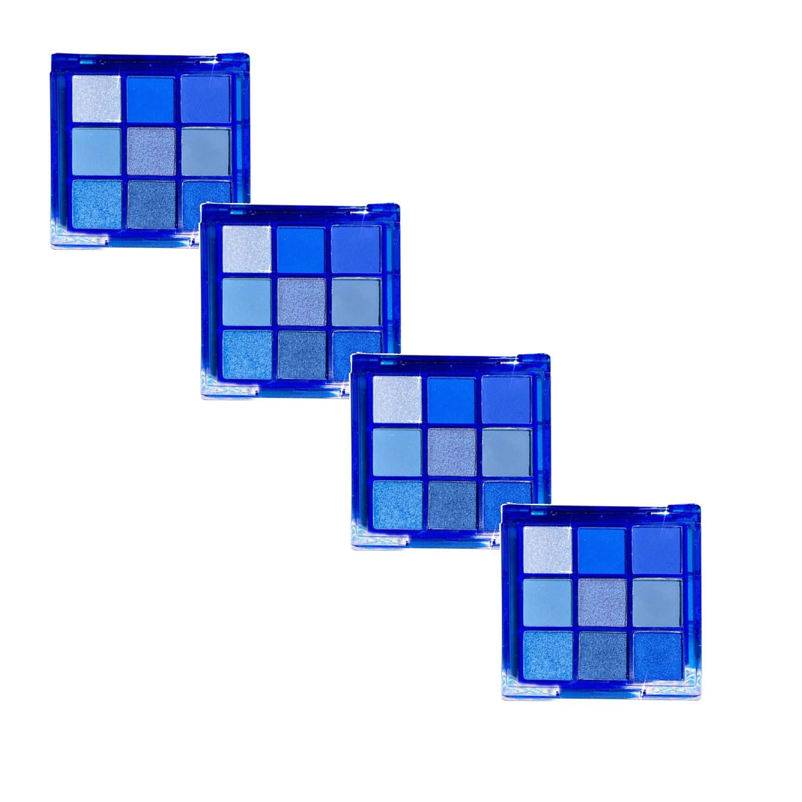 4PCS 9 Colors Blue Eyeshadow Palette Long Lasting Design Waterproof ...