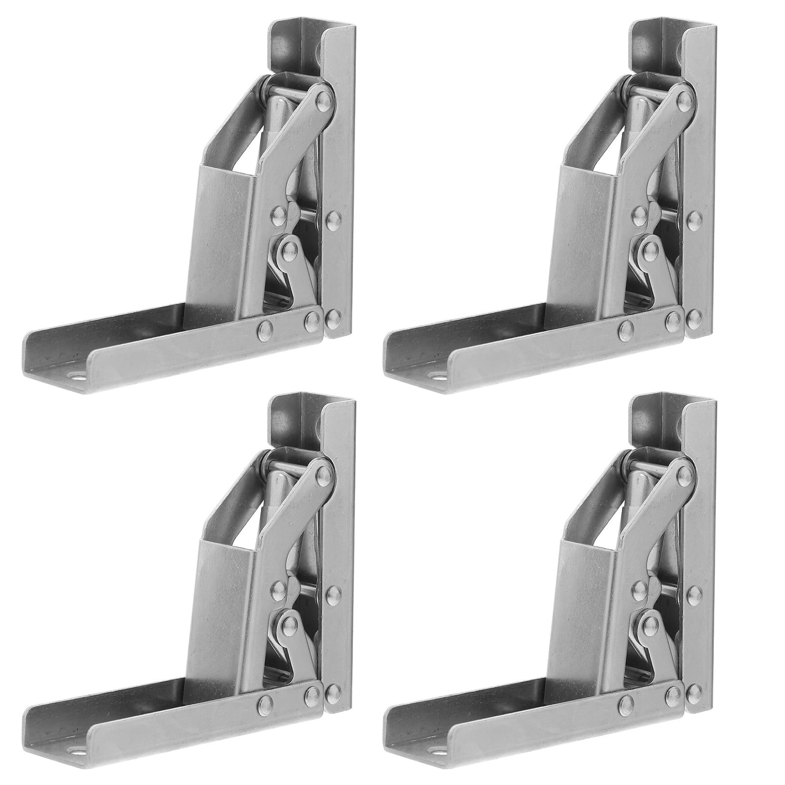 4PCS 90 Degree Hidden Cabinet Door Hinges Wooden Box Hinge Leaf Support Sliding Hinges with ...