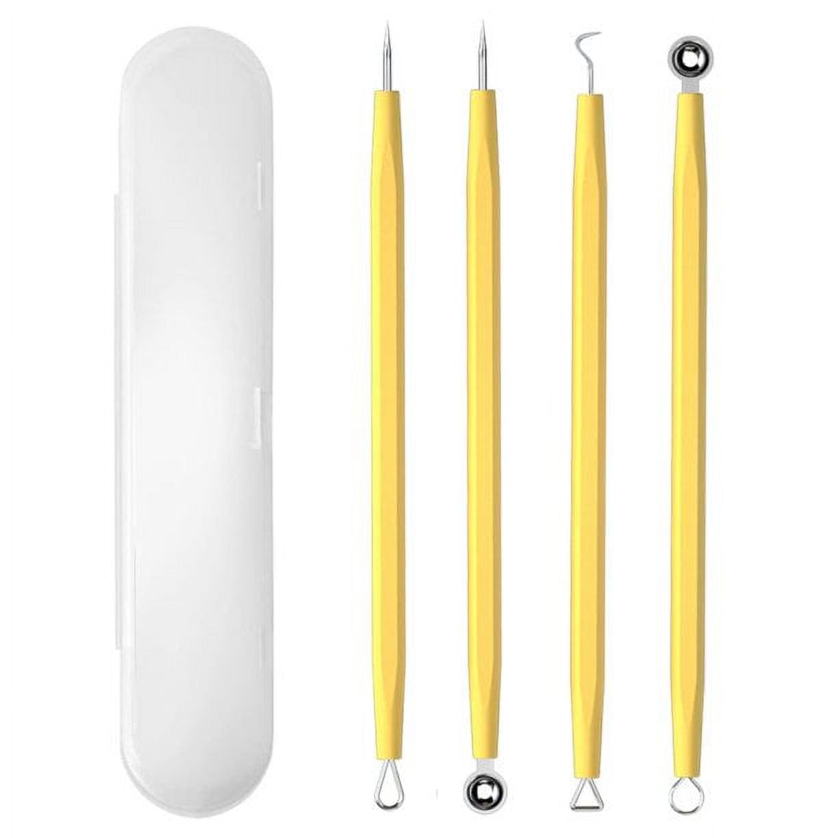 4PCS Acne Blackhead Removal Needles Hook Black Dots Cleaner Black Head ...