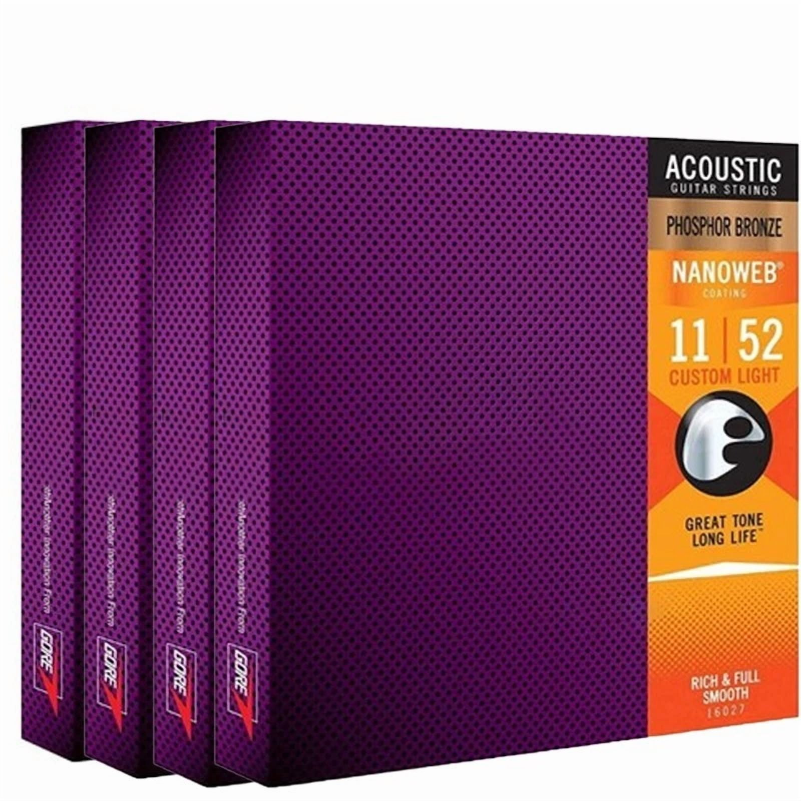 4PCS Acoustic Guitar strings Phosphor Bronze LIGHT .011-.052 Light ...