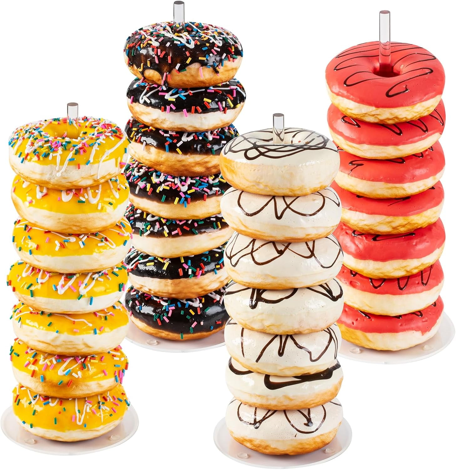 4PCS Acrylic Donut Display Stand Tower - Dessert Table Holder for ...