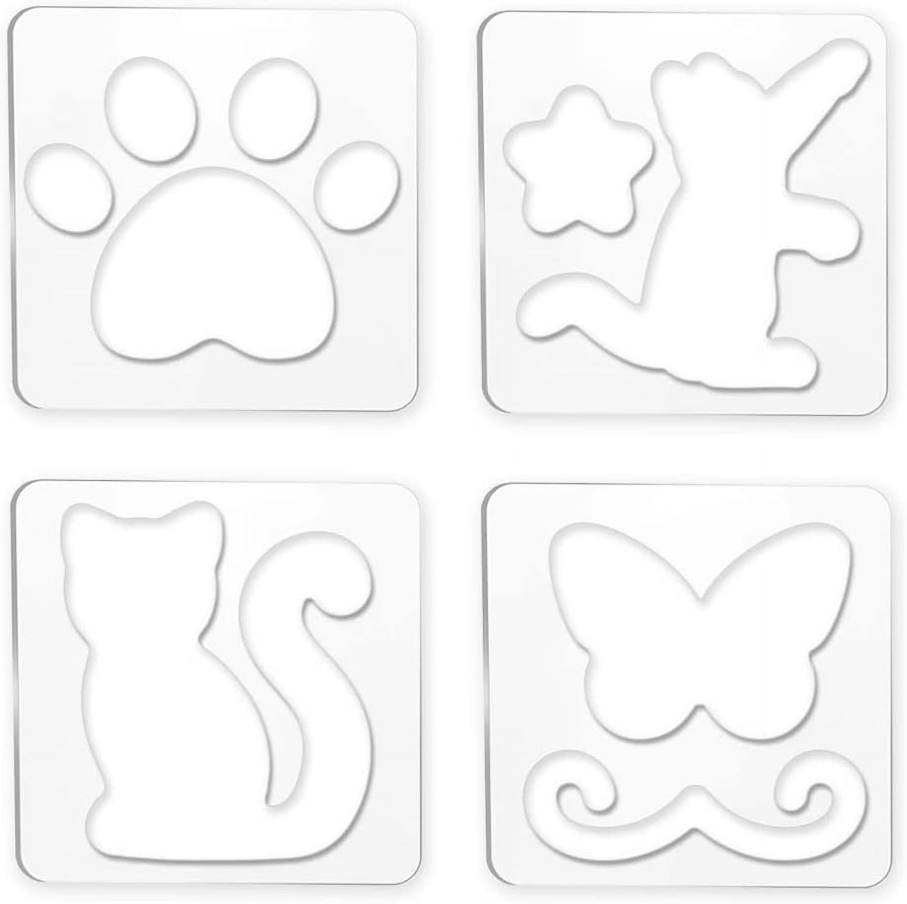 4PCS Acrylic Quilting Templates Cat Butterfly Cat Paw Sewing Tools Kit ...