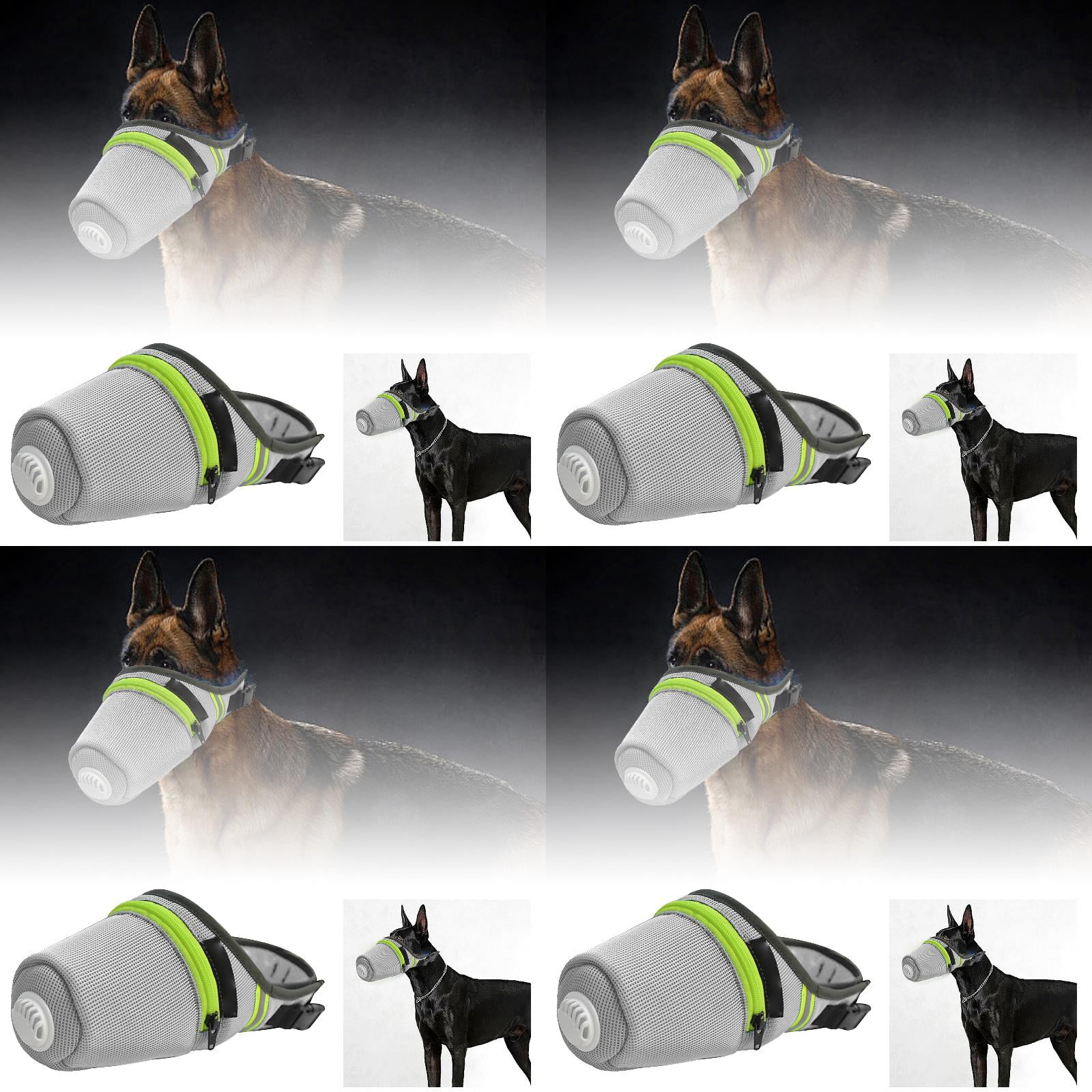 4PCS Adjustable Dog Gas Mask - Reusable Breathable Air Filter ...
