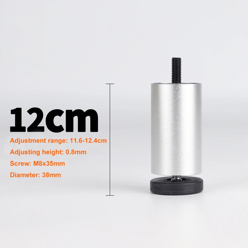 4PCS Adjustable Furniture Leveling Feet, M8 Thread Aluminum Alloy Legs ...