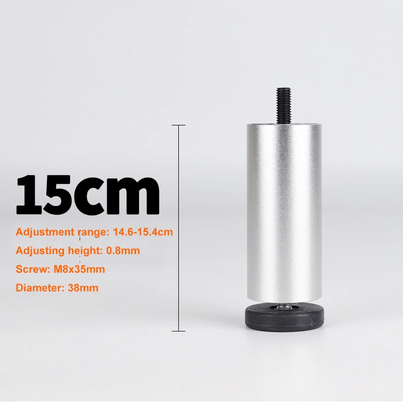 4PCS Adjustable Furniture Leveling Feet, M8 Thread Aluminum Alloy Legs ...