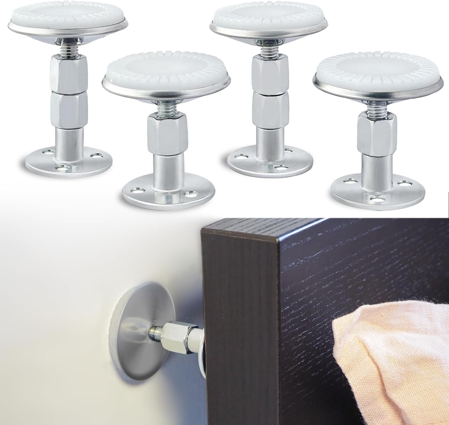 4PCS Adjustable Headboard Stoppers for Wall, Noise Reducing Bed Frame ...