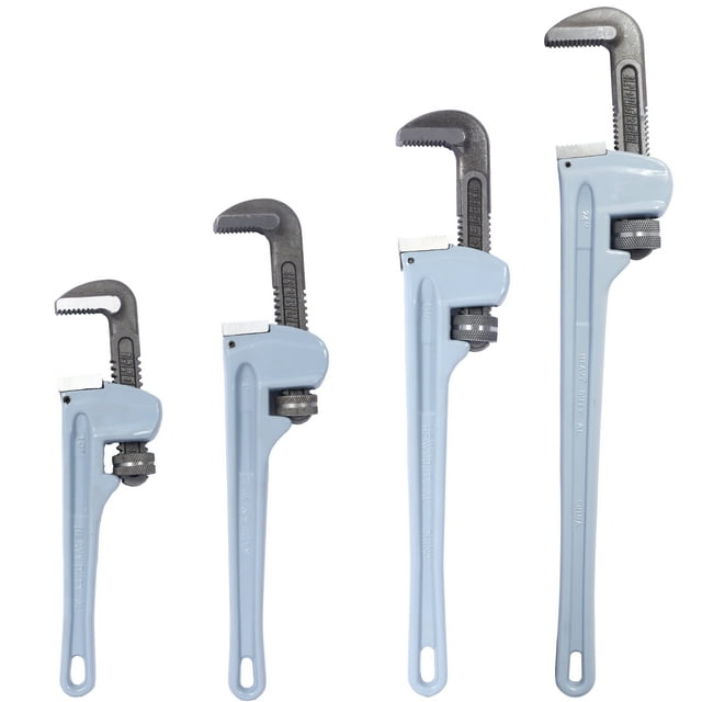 4PCS Aluminium Pipe Wrench Adjustable Jaw Plumbing Pipe Wrench (10" 14 ...