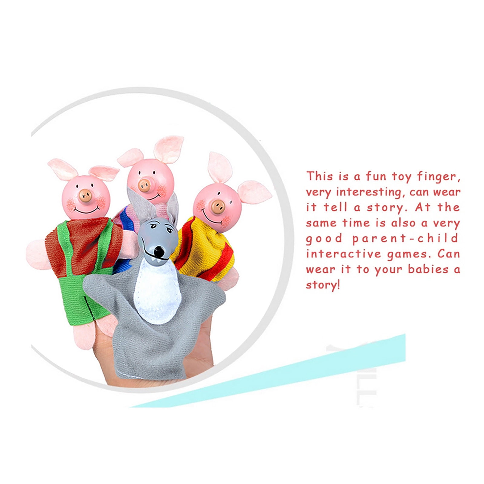 4PCS And Wolf Finger Puppets Hand Puppets Christmas Gifts - Walmart.com