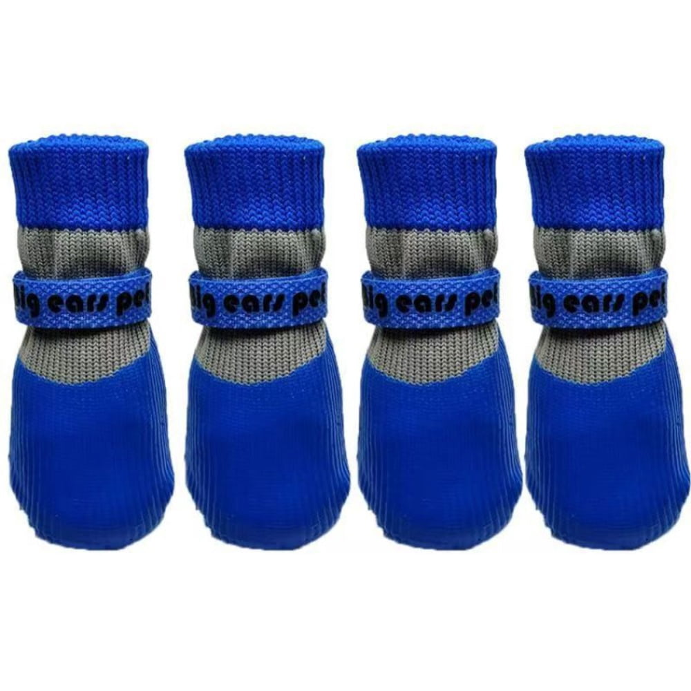 4PCS Anti-Slip Cute Pet Paw Protectors Waterproof Warm Dog Foot Covers ...